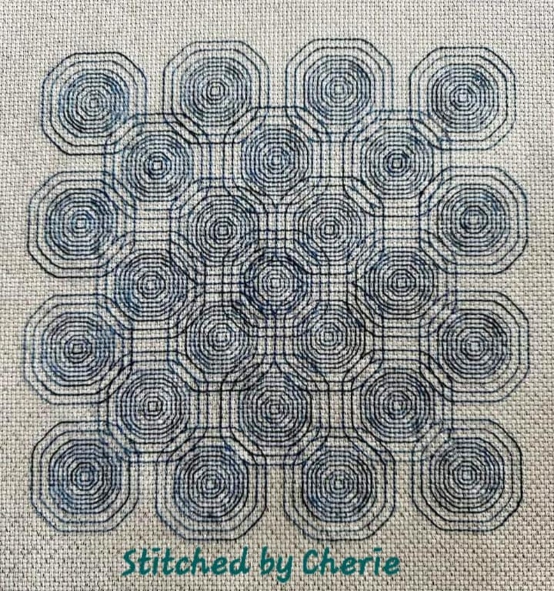 Abstract Ripples Blackwork Chart - Etsy