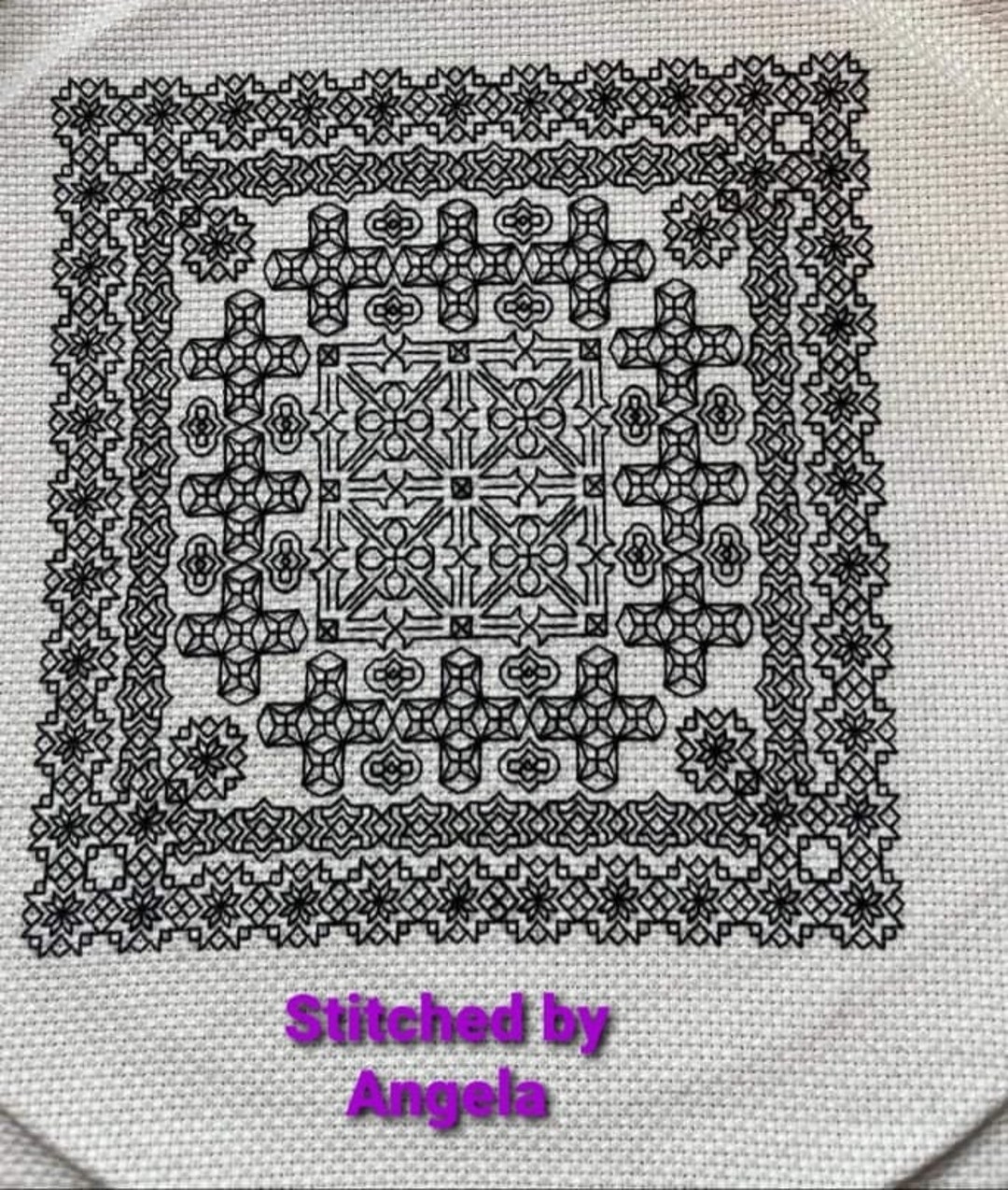 Blackwork Crosses Pattern - Etsy