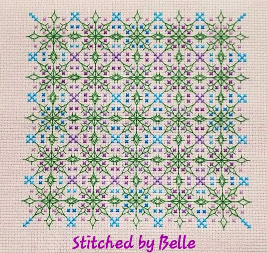 Floating Blocks Lace Square Blackwork Chart - Etsy