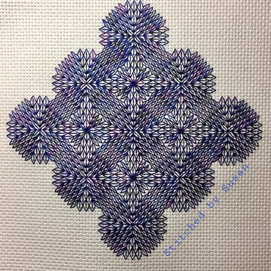 Optical Disillusions Blackwork Chart (1st in a Series) - Etsy