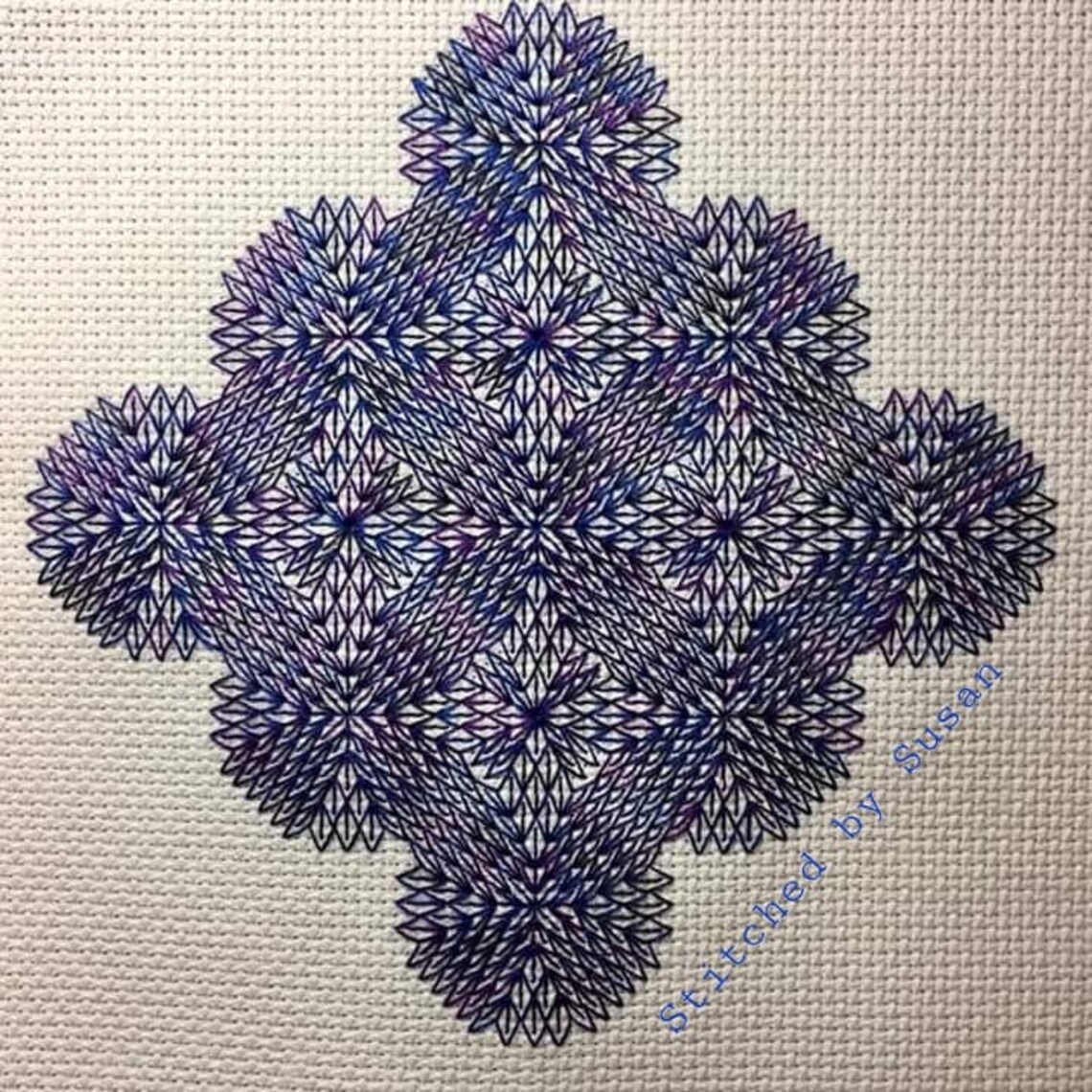Optical Disillusions Blackwork Chart (1st in a Series) - Etsy