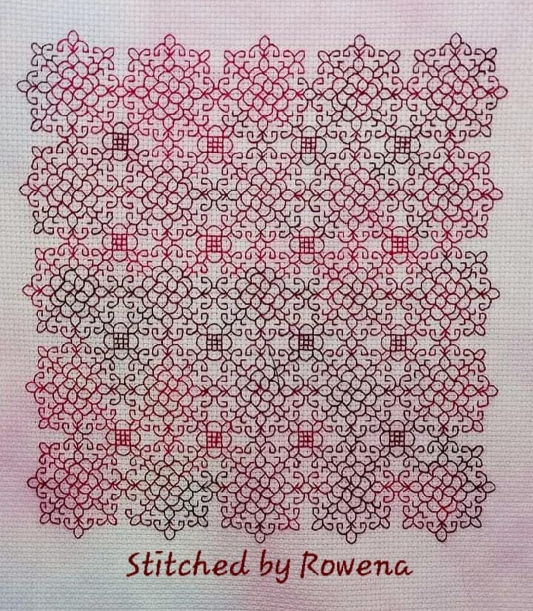 Rotating Fancy Flowers Lace Blackwork Chart - Etsy