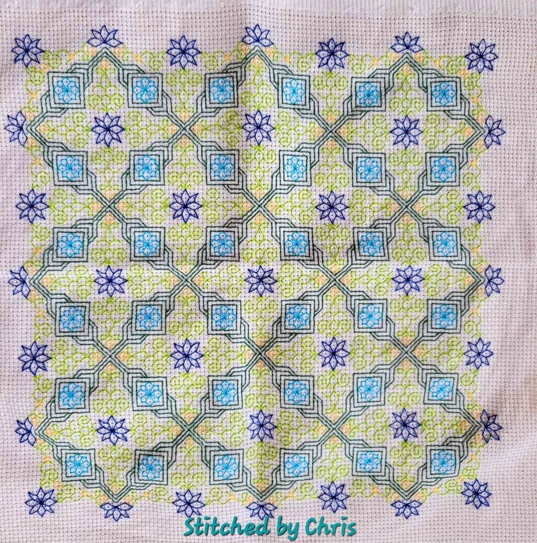Diagonal Star Tiles Lace Blackwork Chart - Etsy