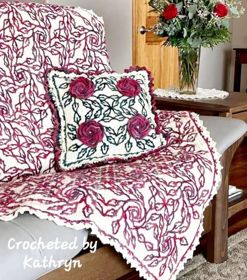 Rotating Roses Lace Panel Blackwork Chart - Etsy