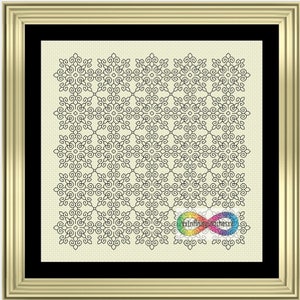 Regal Clover Lace Square Blackwork Chart - Etsy