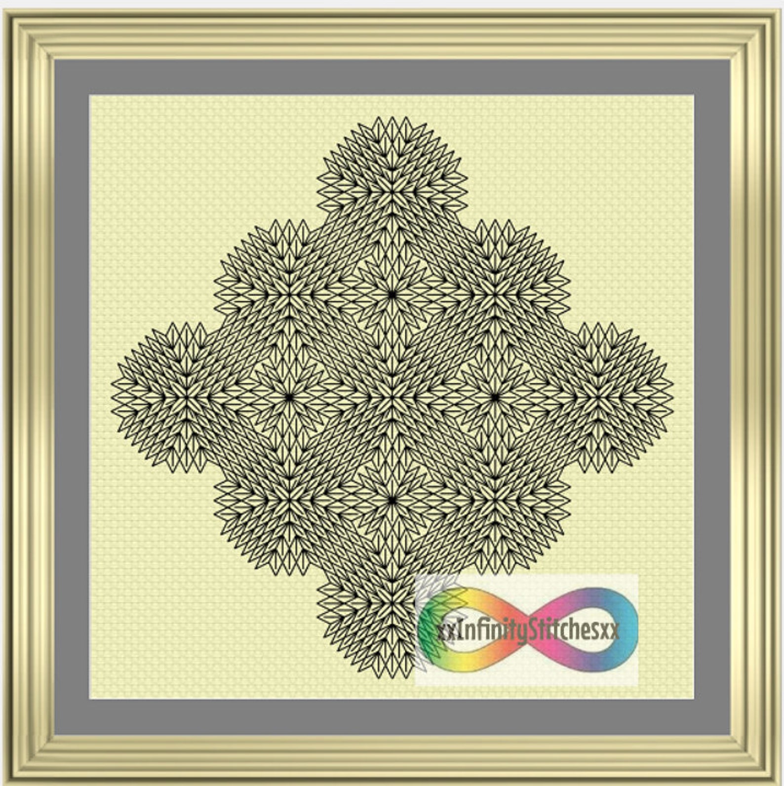 Optical Disillusions Blackwork Chart (1st in a Series) - Etsy