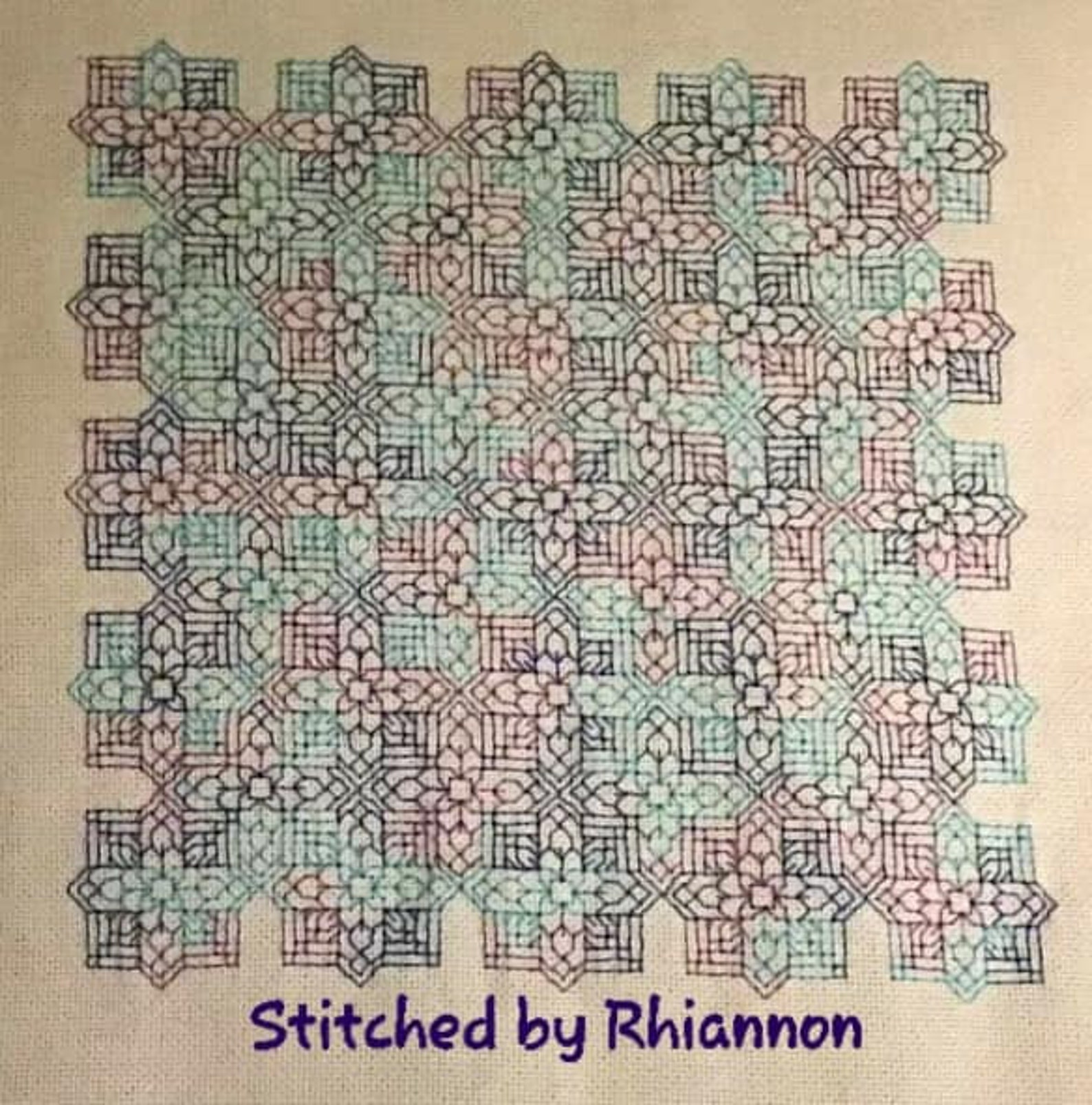 Floral Crosses Lace Blackwork Chart - Etsy