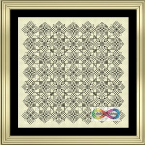 Double Diamond Delight Blackwork Chart - Etsy