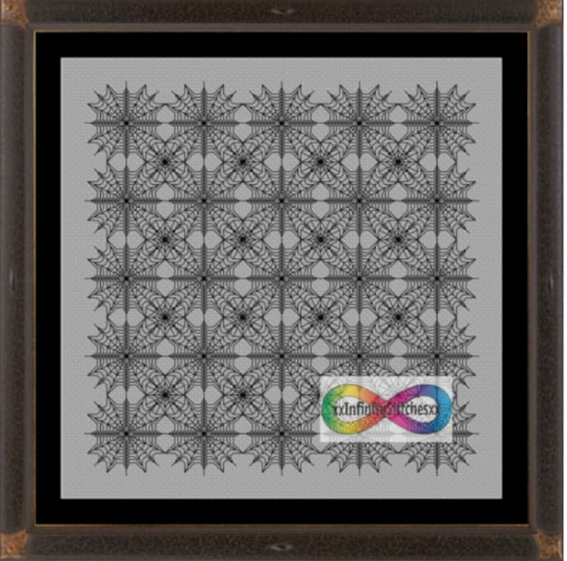 Spider Web Lace Blackwork Chart - Etsy