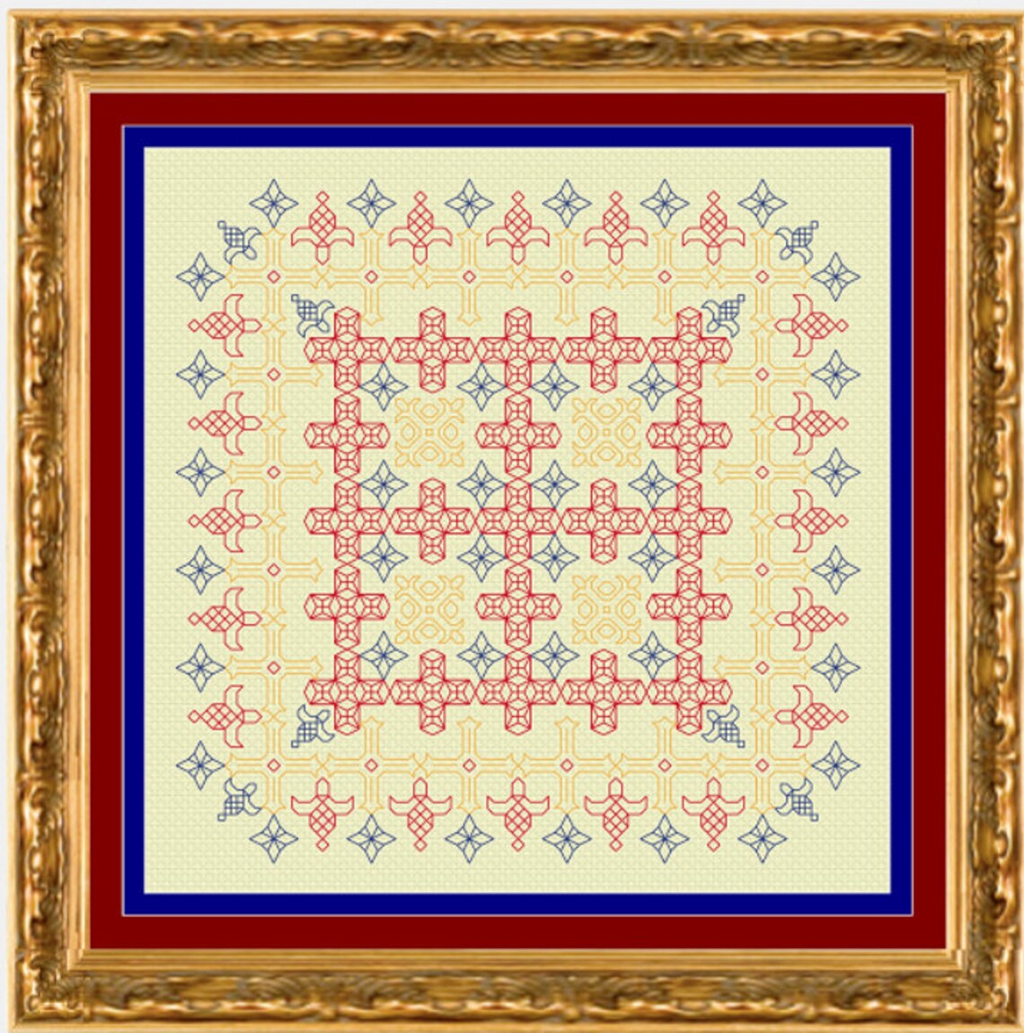 Medieval Crosses Blackwork Chart | Etsy