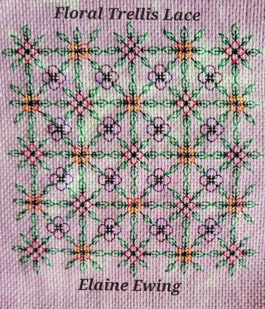 Floral Trellis Lace Blackwork Chart - Etsy