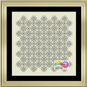 Floral Circles Lace Blackwork Chart - Etsy