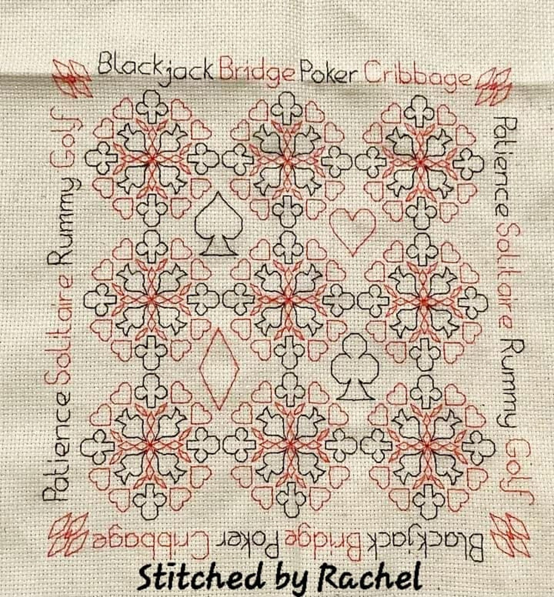 Card Suits Blackwork Chart - Etsy