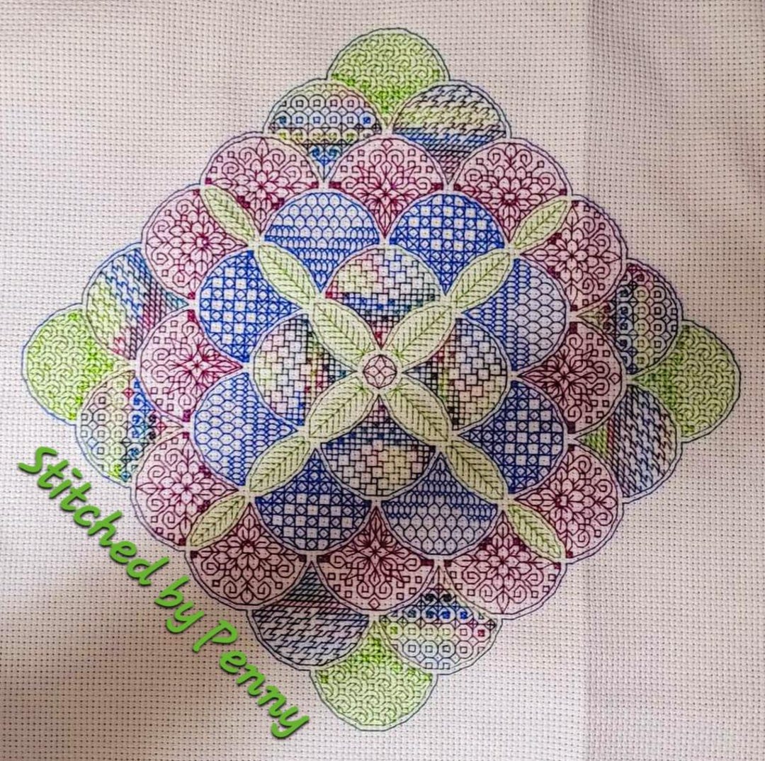 Cascading Circles Blackwork Chart - Etsy