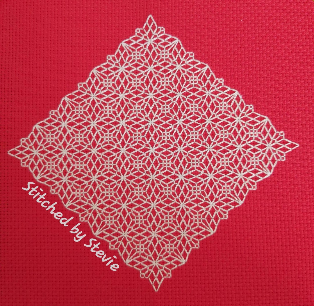 Starcluster Diamond Lace Blackwork Chart - Etsy