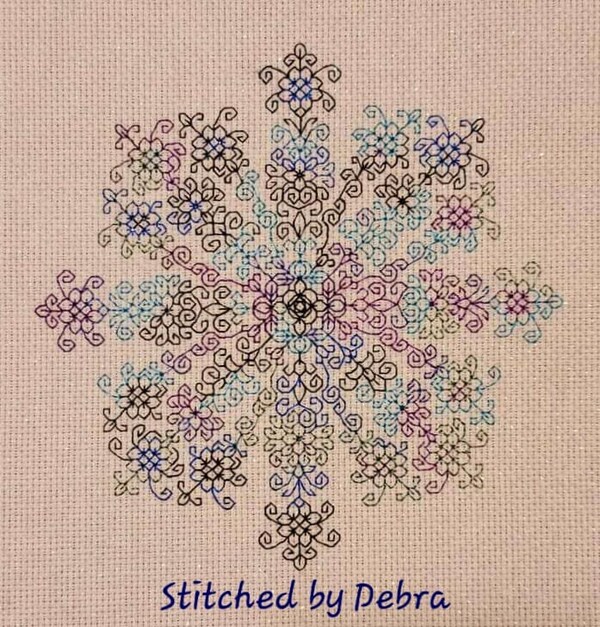 Blackwork Pattern, Three Pears, Shaded Embroidery, Varied Threads ...