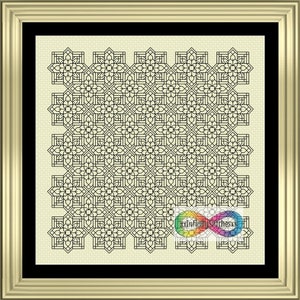 Floral Crosses Lace Blackwork Chart - Etsy