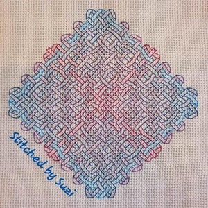 Wonky Woven Ribbon Diamond Lace Blackwork Chart - Etsy