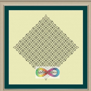 Starcluster Diamond Lace Blackwork Chart - Etsy