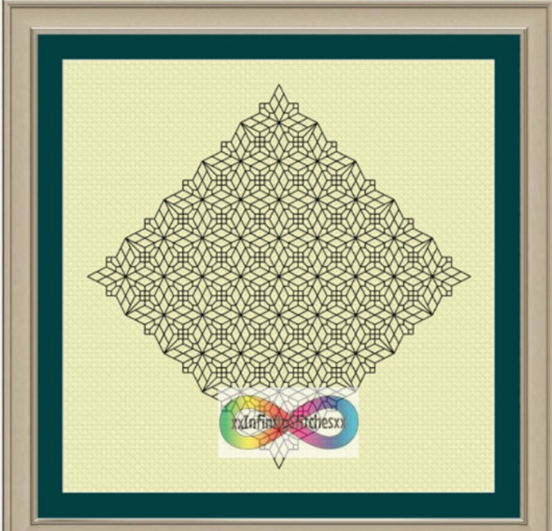 Starcluster Diamond Lace Blackwork Chart - Etsy