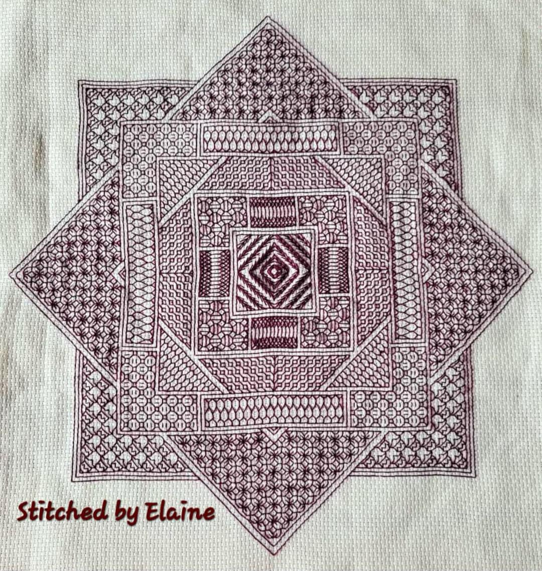 Traditional Sampler Blackwork Chart - Etsy