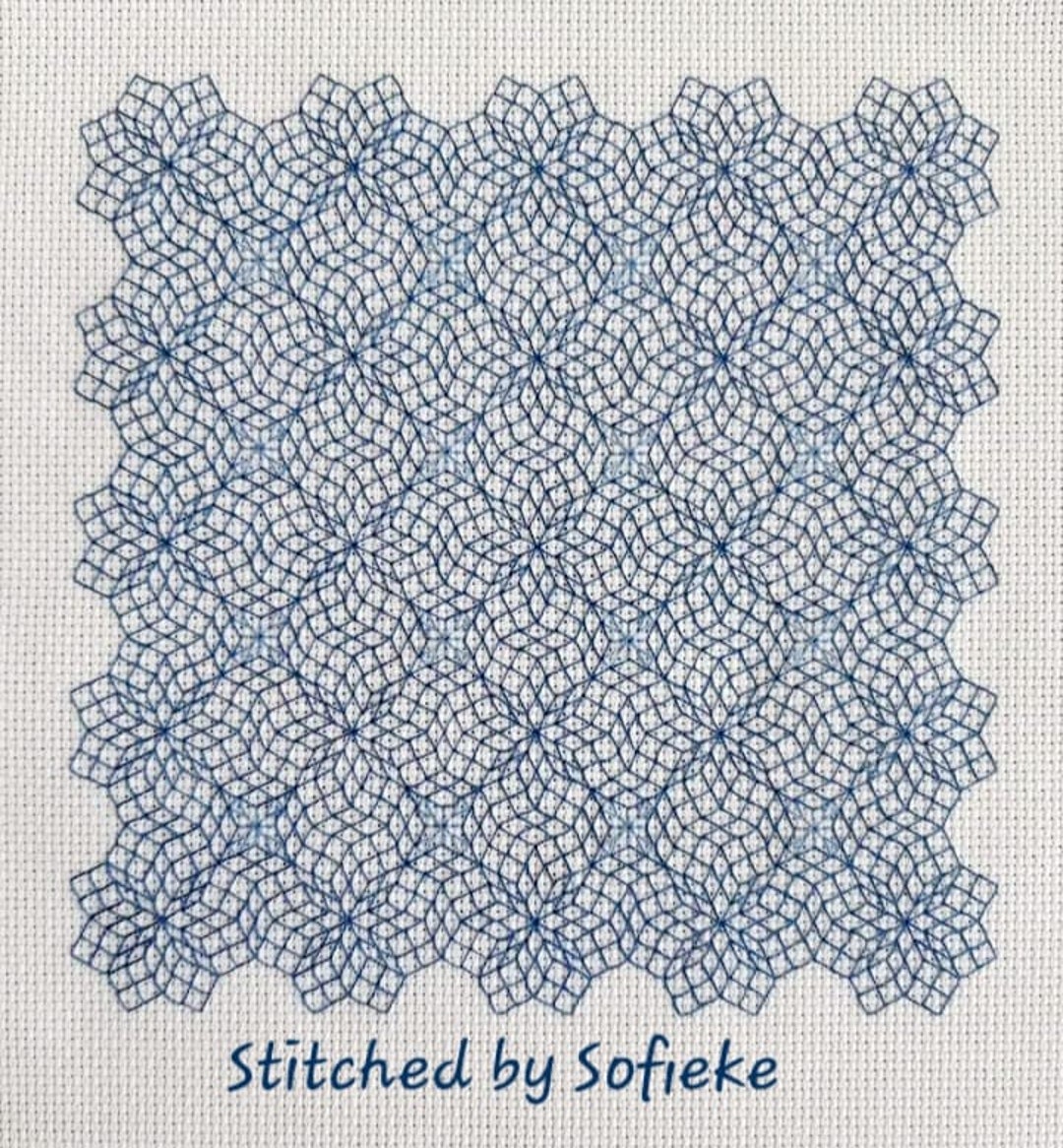 Escher's Perspective Lace Blackwork Chart - Etsy