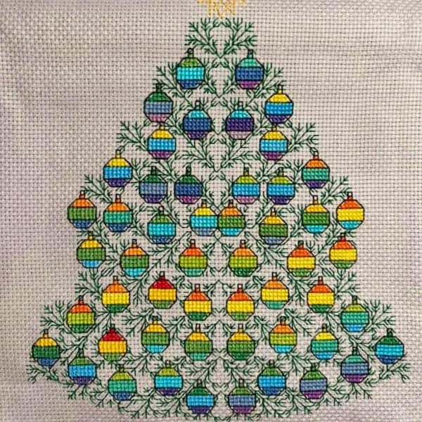 Temperature Tree Cross Stitch - Etsy