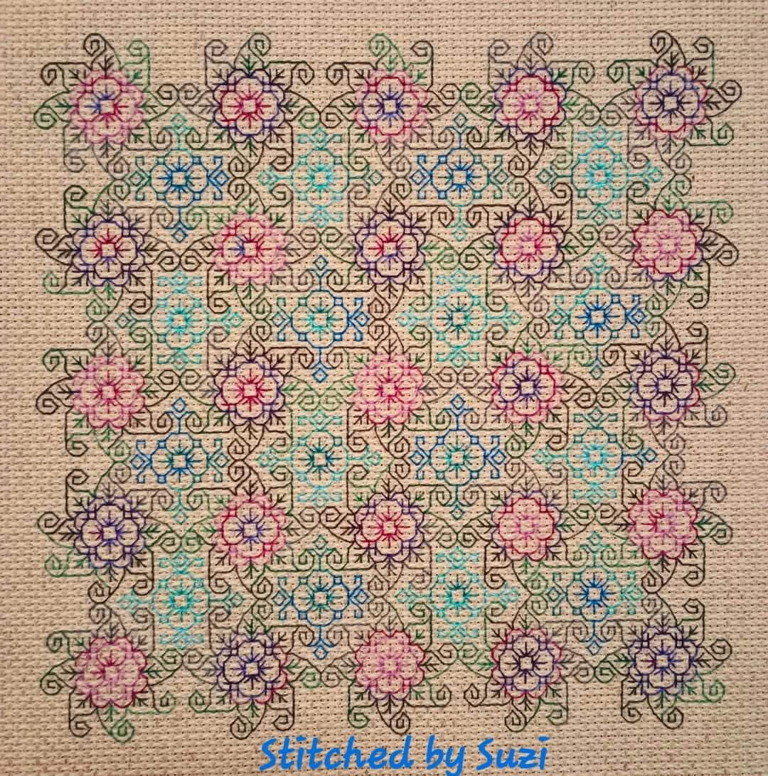 Fancy Swirly Sweet Flowers Lace Blackwork Chart - Etsy