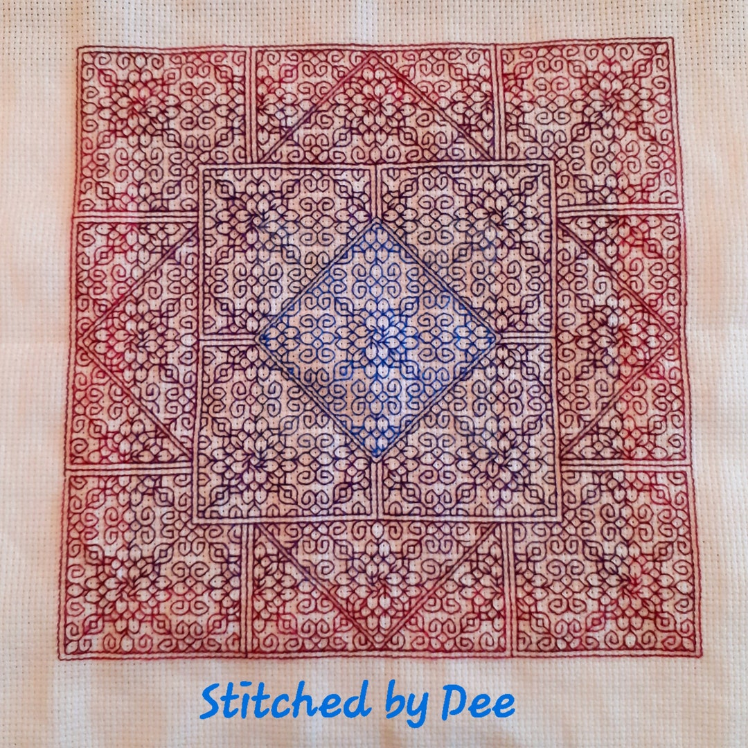 Cascading Floral Lace Tiles 2 Blackwork Chart - Etsy