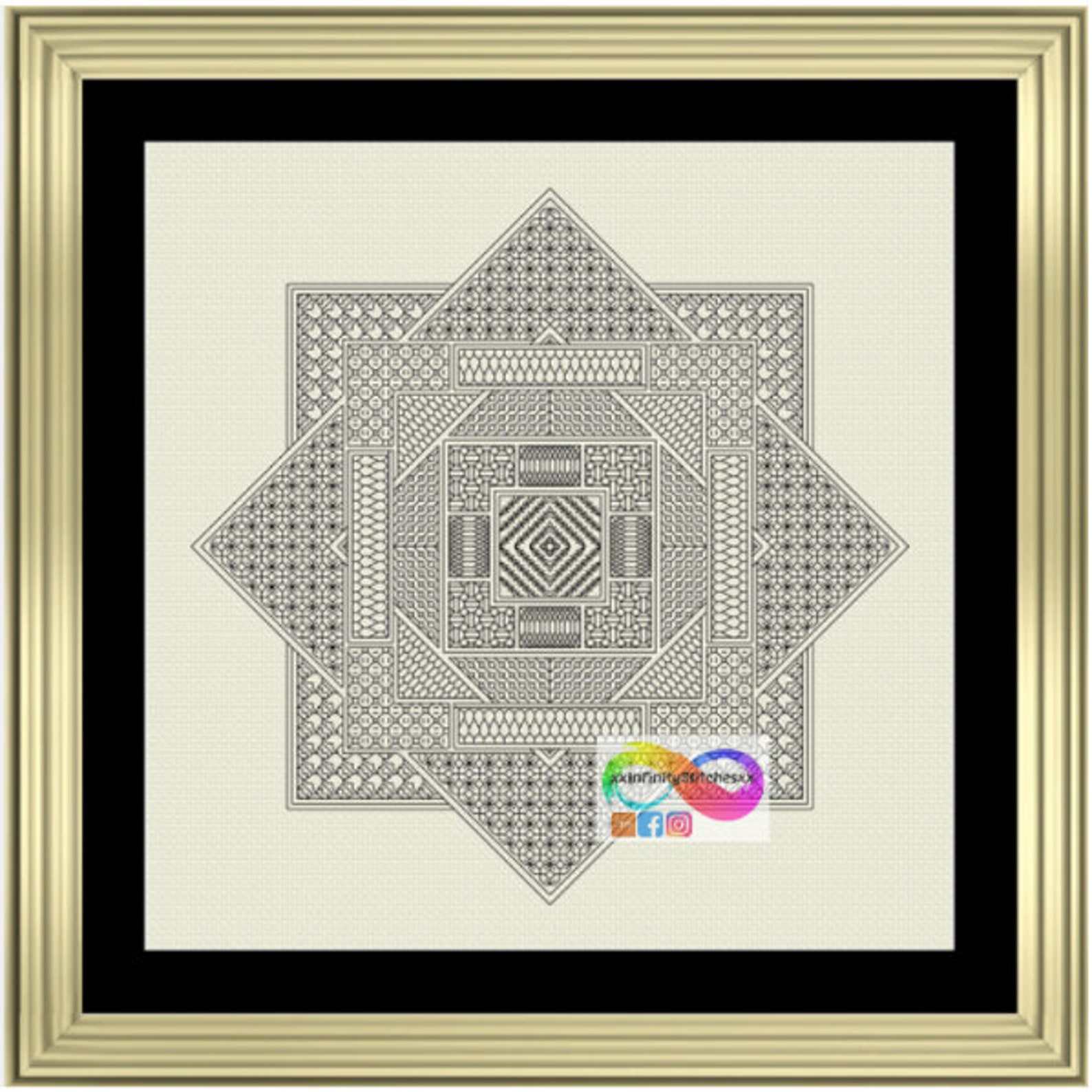 Traditional Sampler Blackwork Chart - Etsy