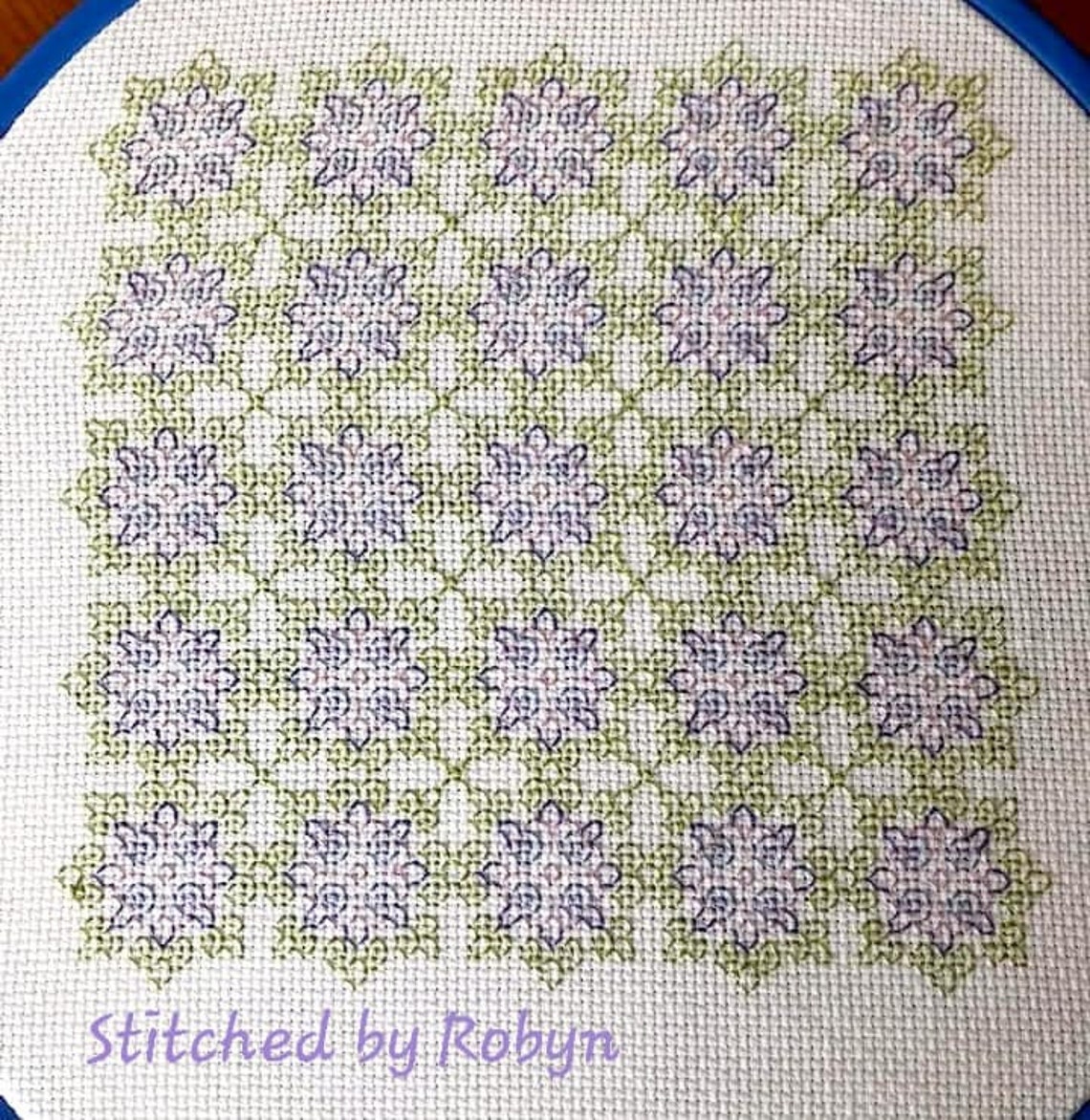 Regal Clover Lace Square Blackwork Chart - Etsy