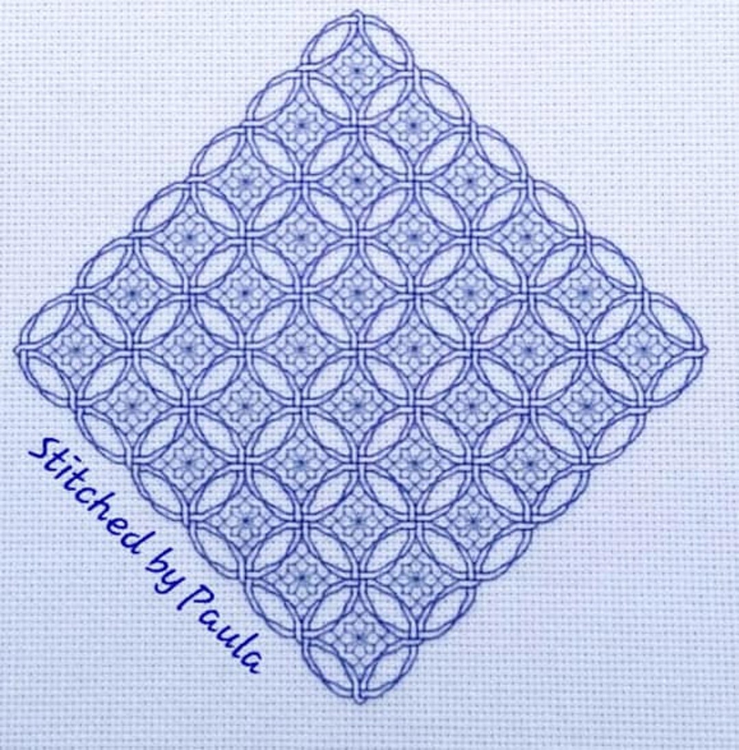 Twisted Woven Rings Lace Blackwork Chart. - Etsy