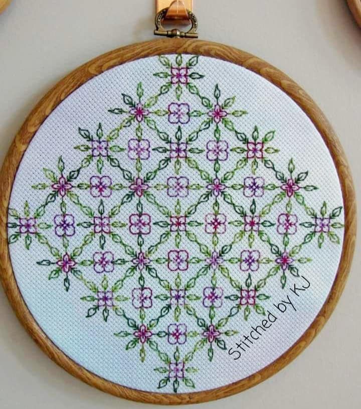 Floral Trellis Lace Blackwork Chart - Etsy
