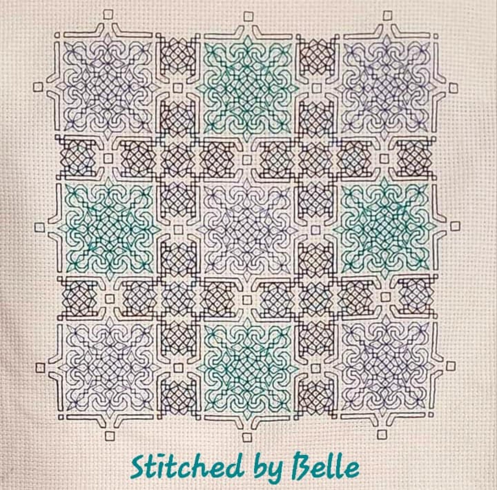 Regal Wallpaper Blackwork Chart - Etsy