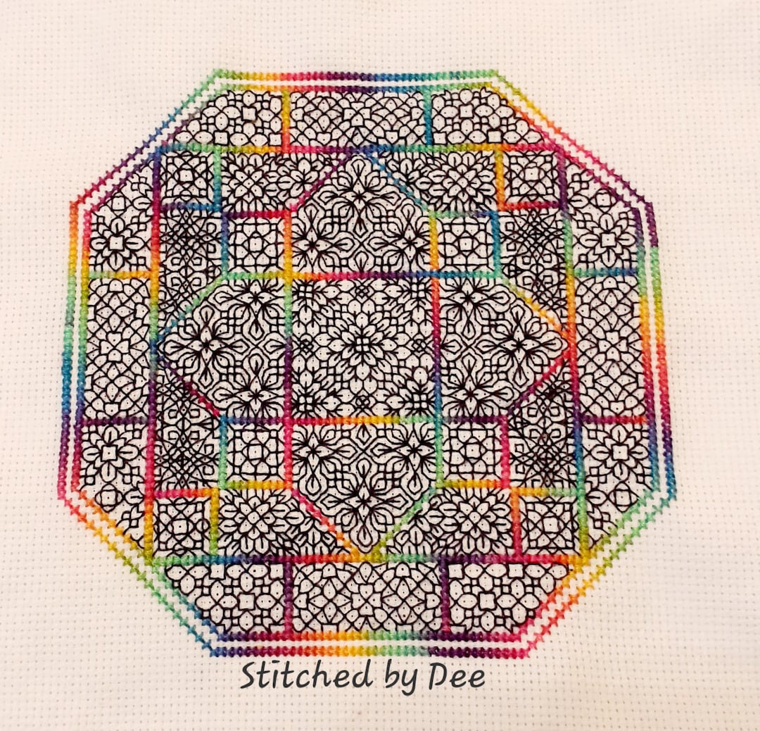 Octagon Blackwork Sampler Blackwork Chart - Etsy
