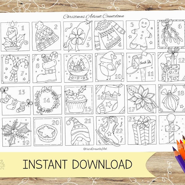 Advent Calendar Digital Download - Etsy