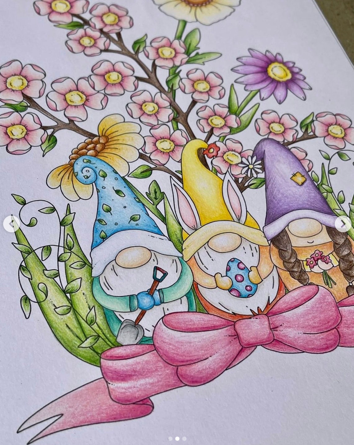 Spring Gnomies Colouring Page for Adults Gonk Gnome Easter - Etsy