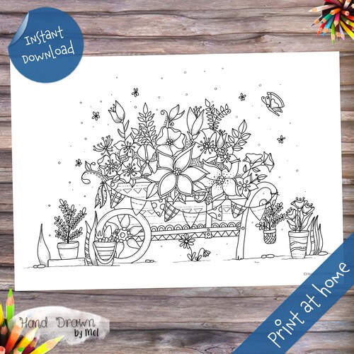 Cute Caravan Home Colouring Page for Adults and Children. - Etsy
