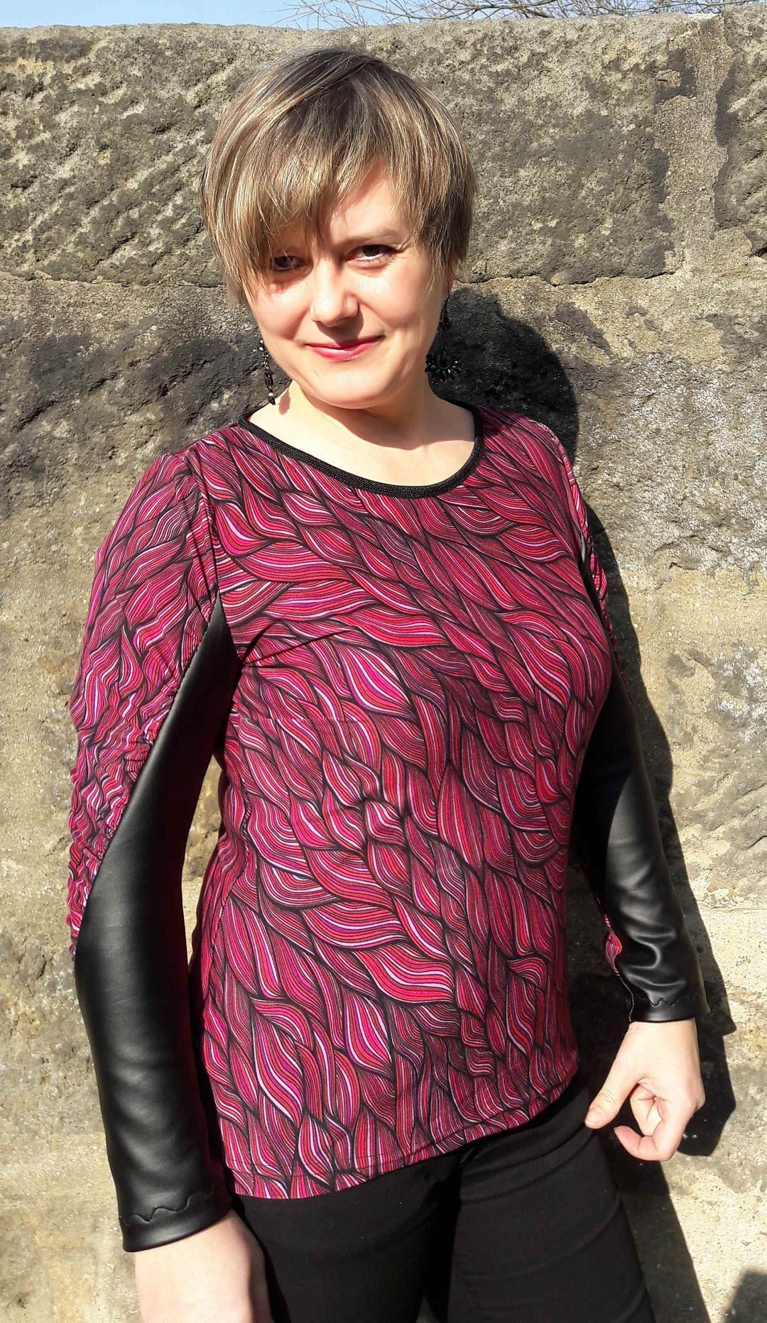 Shirt PETITE RUMBA PDF Sewing Pattern (in German), Size 34-46, A4, A0 ...