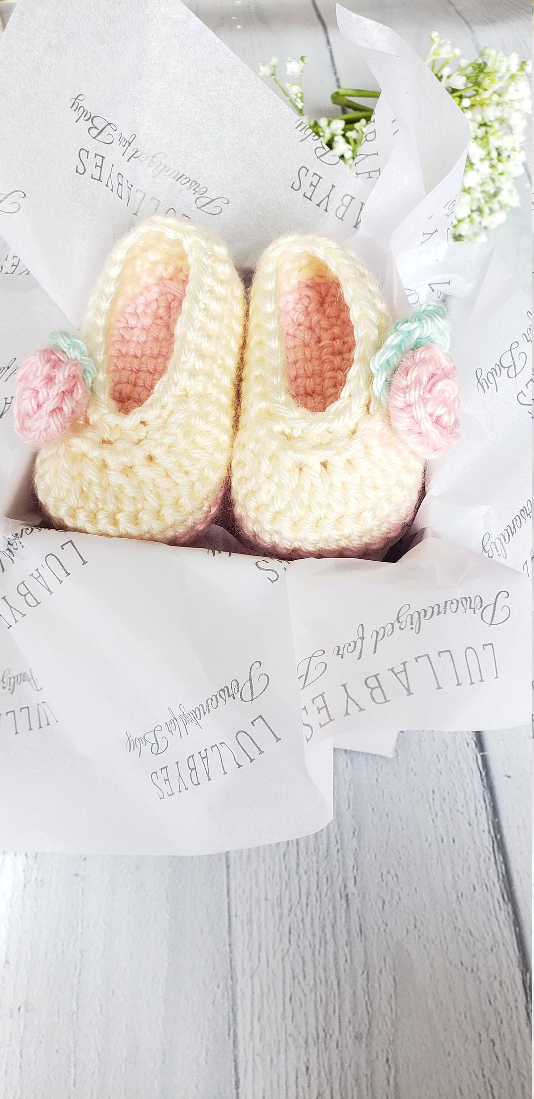 Rosey Baby Booties Baby Girl Booties Yellow Booties Baby - Etsy