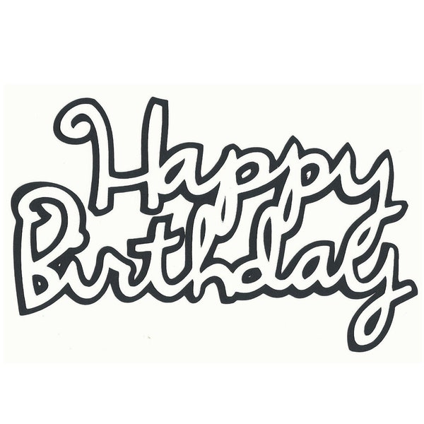 Happy Birthday Cutout Cardstock - Etsy