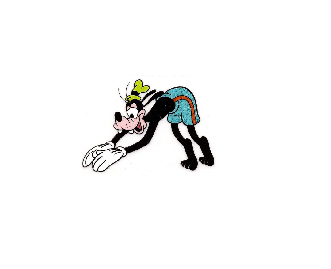 3x2.5" GOOFY Diving Glitter IRON on TRANSFER Decor Heat Vinyl Easy Diy ...