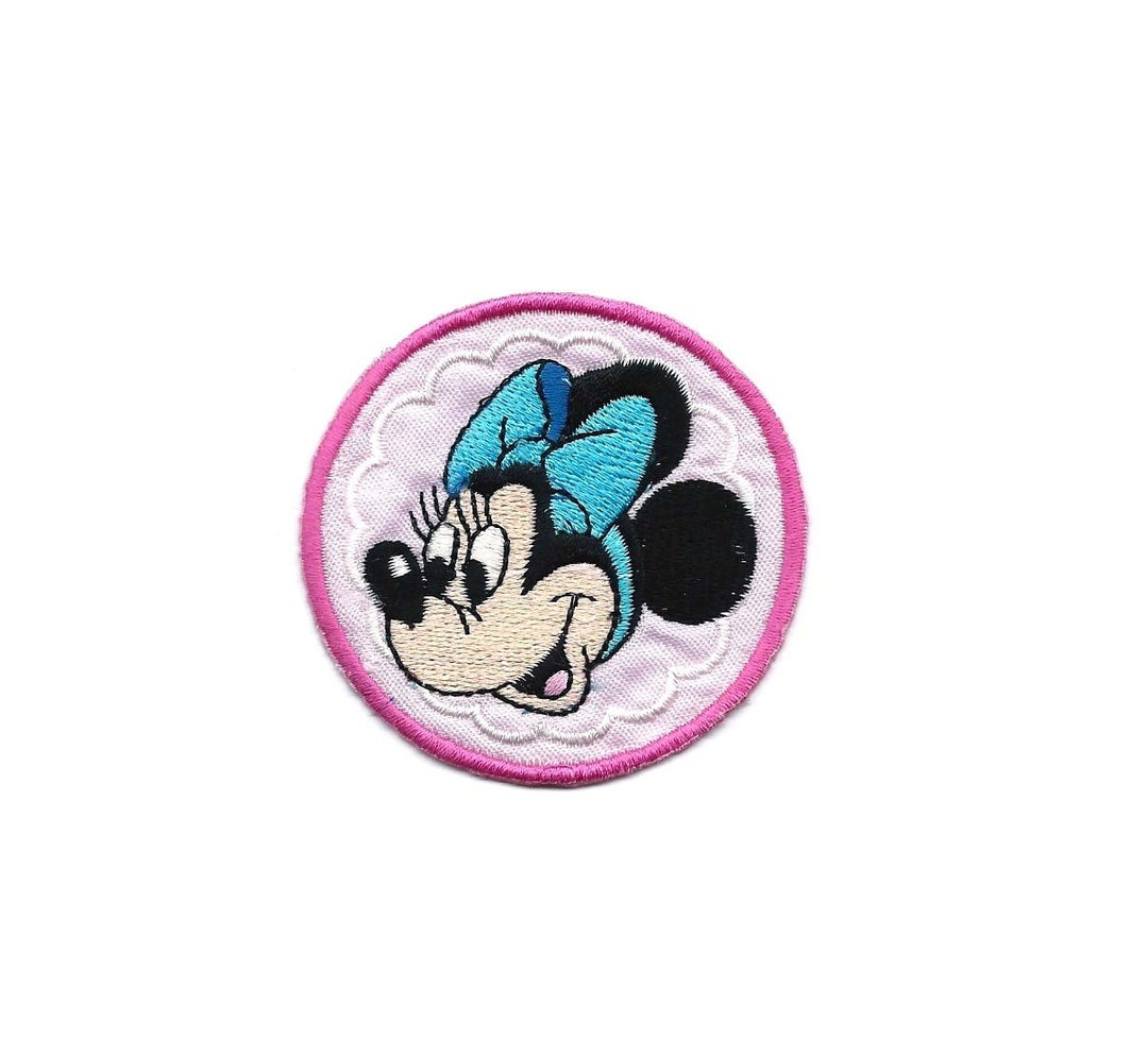 2.5" Minnie Mouse Round Embroidered IRON ON PATCH / Sew on Disney ...