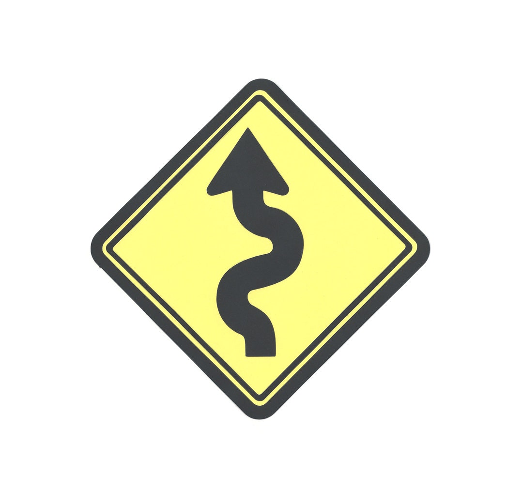 11x11" CURVY ROAD Cricut SIGN Layer Paper Cut Hand Glued Highway Road ...
