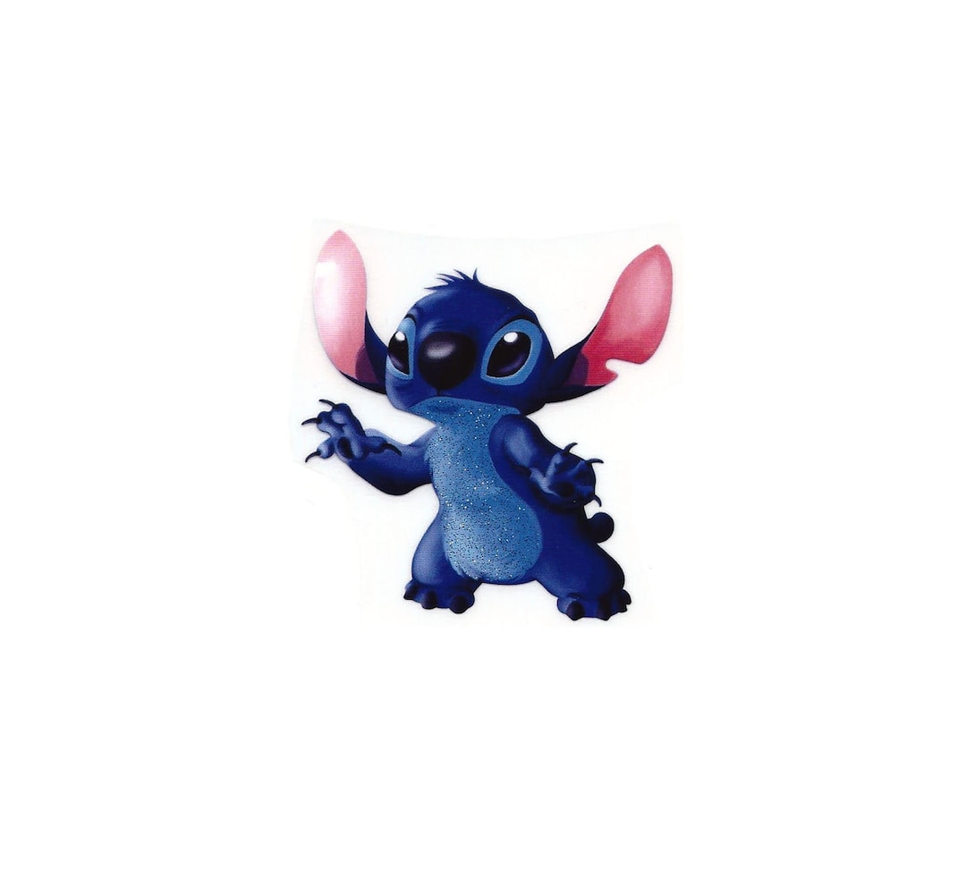 3x3" STITCH Alien Experiment 626 Glitter IRON on TRANSFER Decor Heat ...