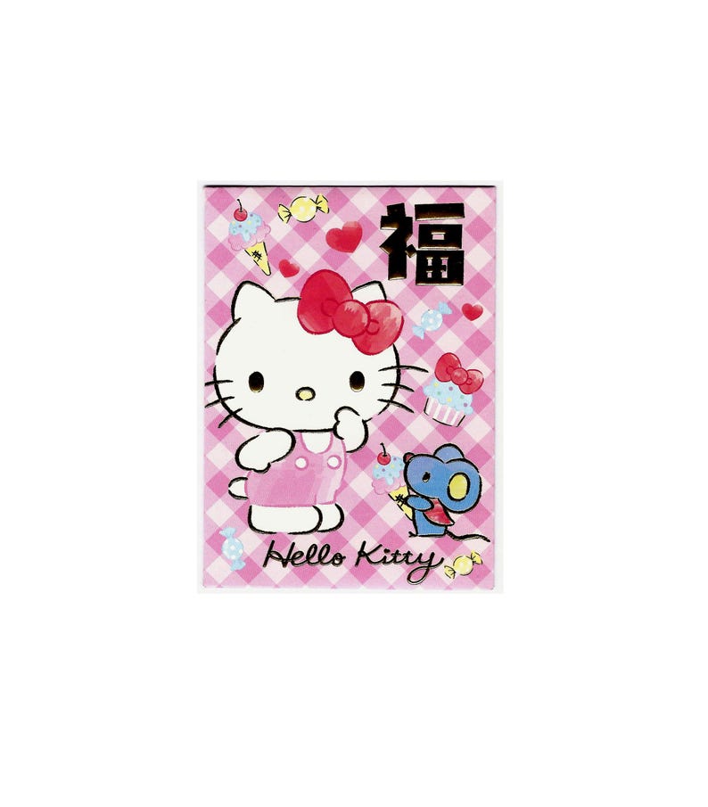 6 Hello Kitty Mouse Cupcake Pink Red Lucky Money Envelope Chinese Lunar ...