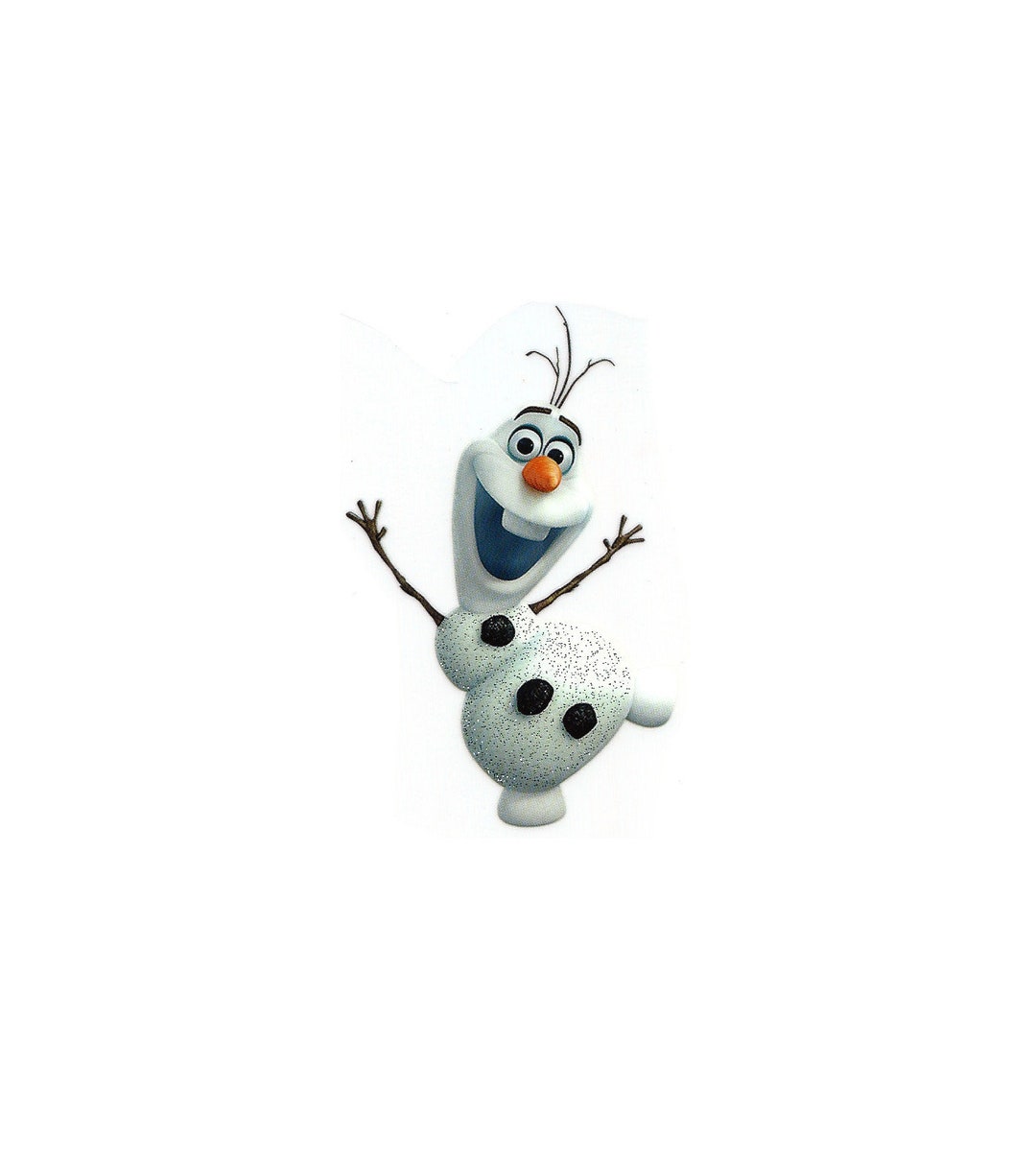 2.5x3.5" Frozen OLAF Snowman Glitter IRON on TRANSFER Decor Heat Vinyl ...