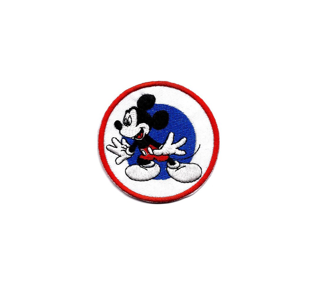 2.75" Mickey Mouse Excited Expression Embroidered IRON ON PATCH / Sew ...