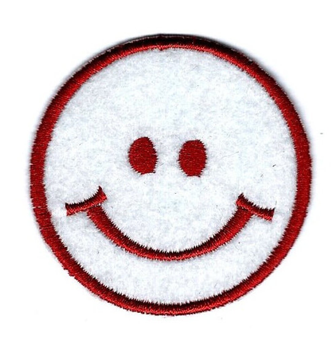 2x2" Happy Face Sun Embroidered IRON ON PATCH / Sew on Smiley Face ...