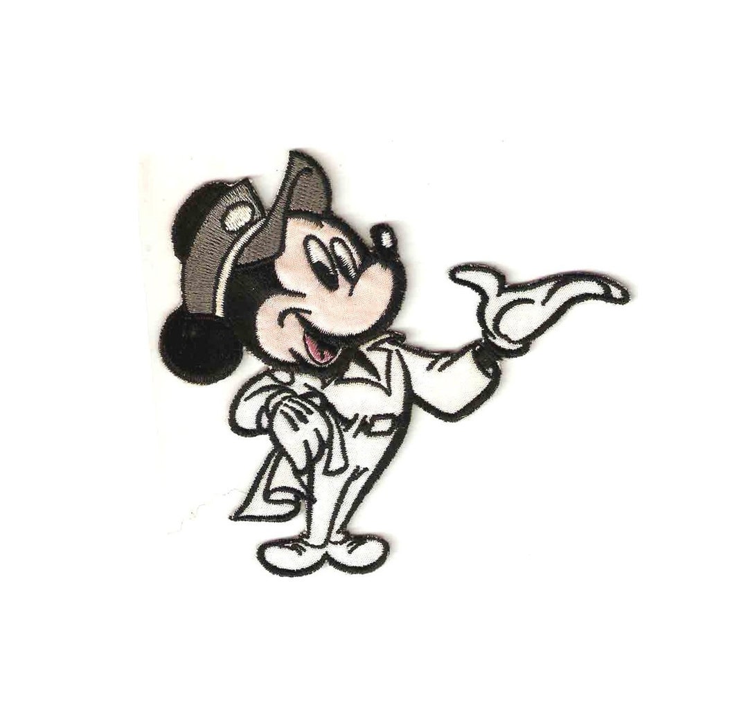 4x3.5" Waiter Captain Mickey Mouse Embroidered IRON ON PATCH / Sew on ...
